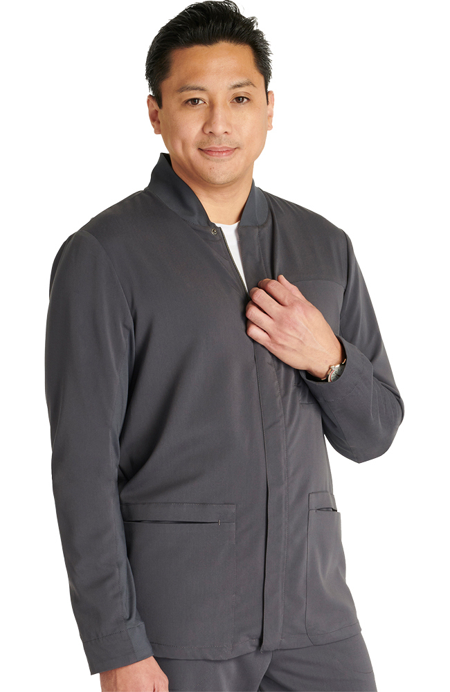 Men's 3 Pocket Zip Front Scrub Jacket | Cherokee Uniforms