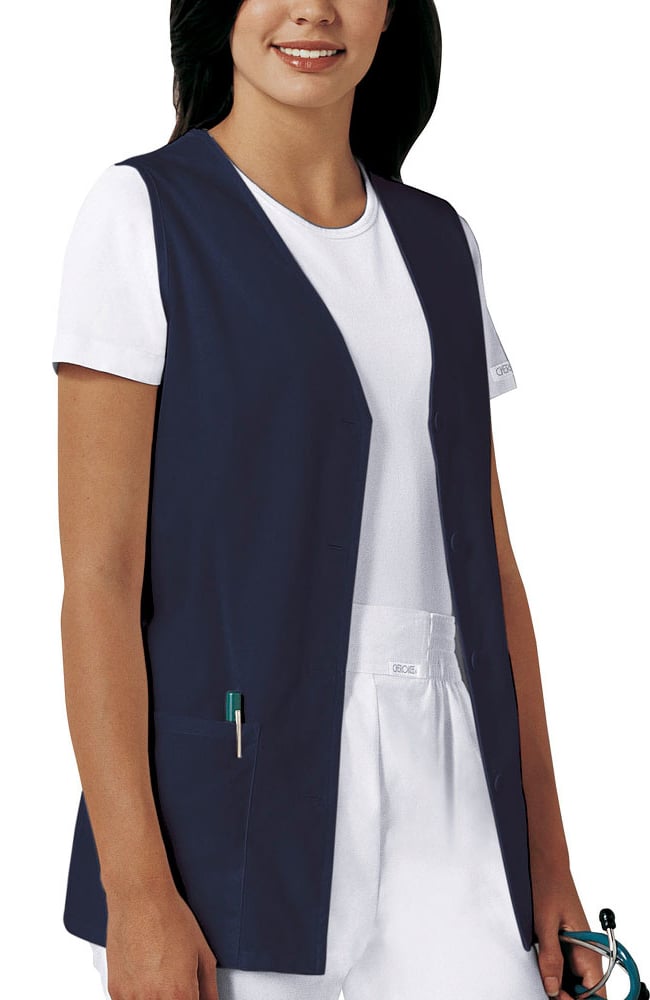 Women's Button Front Solid Scrub Vest | Cherokee Uniforms