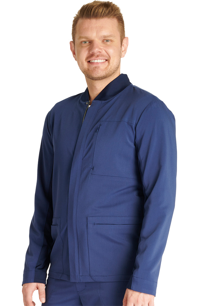 Men's 3 Pocket Zip Front Scrub Jacket | Cherokee Uniforms